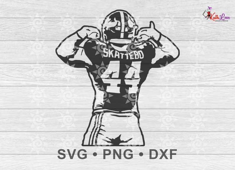 Cam Skattebo Svg Png Dxf, Cameron Football Cricut, Silhouette, Clipart ...