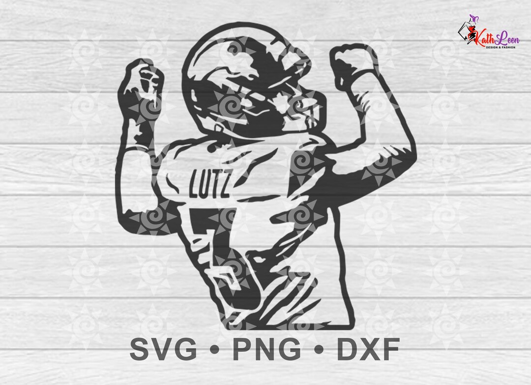Wil Lutz SVG PNG DXF, Football Kicker Cut File Cricut Silhouette ...