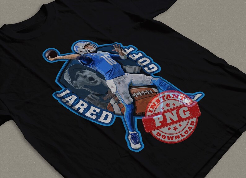 Jared Goff Png, Jared Goff Sublimation, Jared Goff Transfer, Jared Goff ...