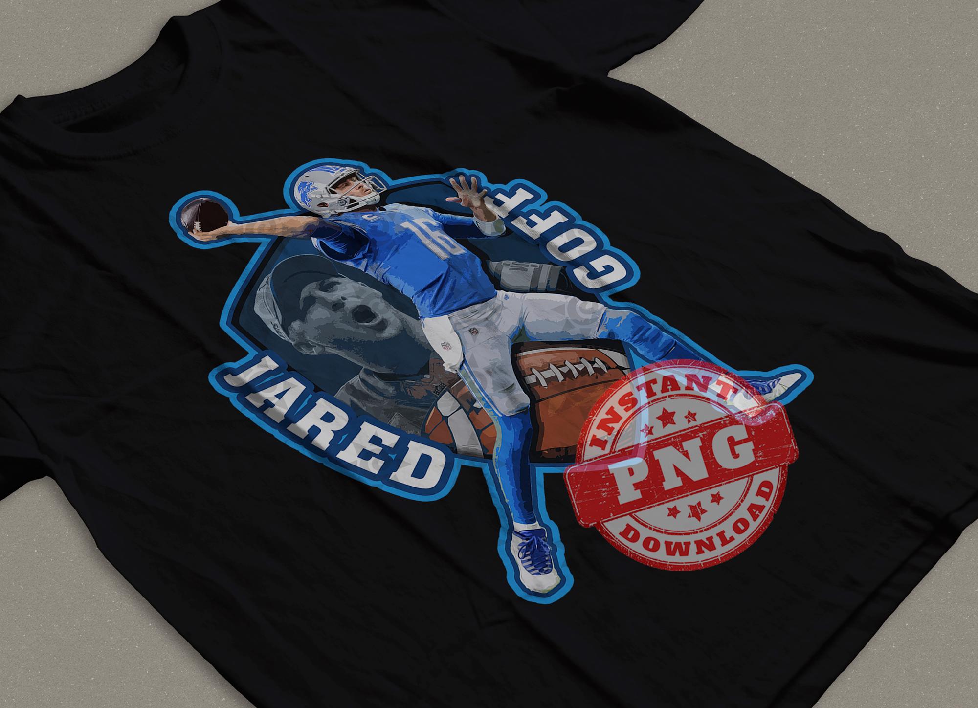 Jared Goff Png, Jared Goff Sublimation, Jared Goff Transfer, Jared Goff ...