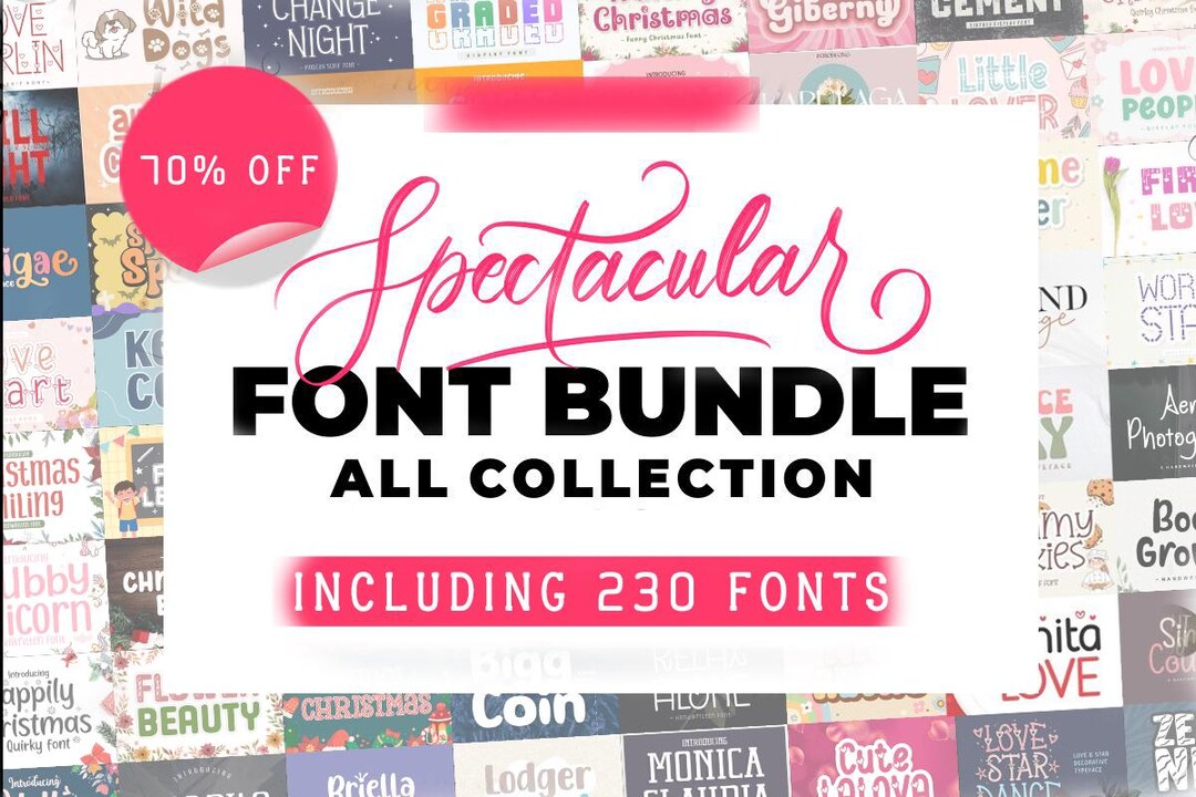 Spectacular Font Bundle, Calligraphy Fonts, Font Bundle for Cricut ...