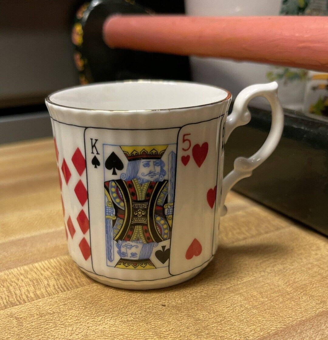 Elizabethan Playing Card Demi Cup Bone China Staffordshire - Etsy