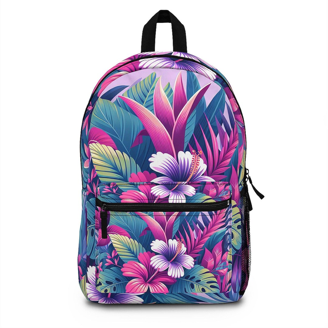 Flower Backpack, Travel Backpack, School Backpack , Hawaiian Hibiscus ...