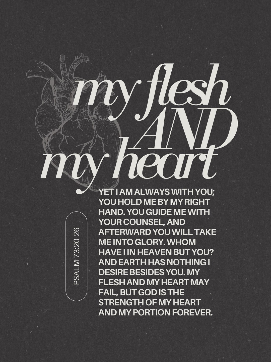 Psalm 73 Digital Art Design, Printable Download, Digital Download ...