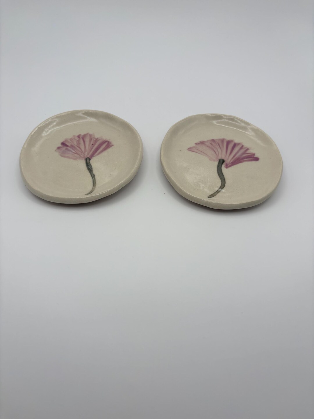 Handmade Ceramic Floral Dish | Small Trinket Dish | Hand Painted Flower ...