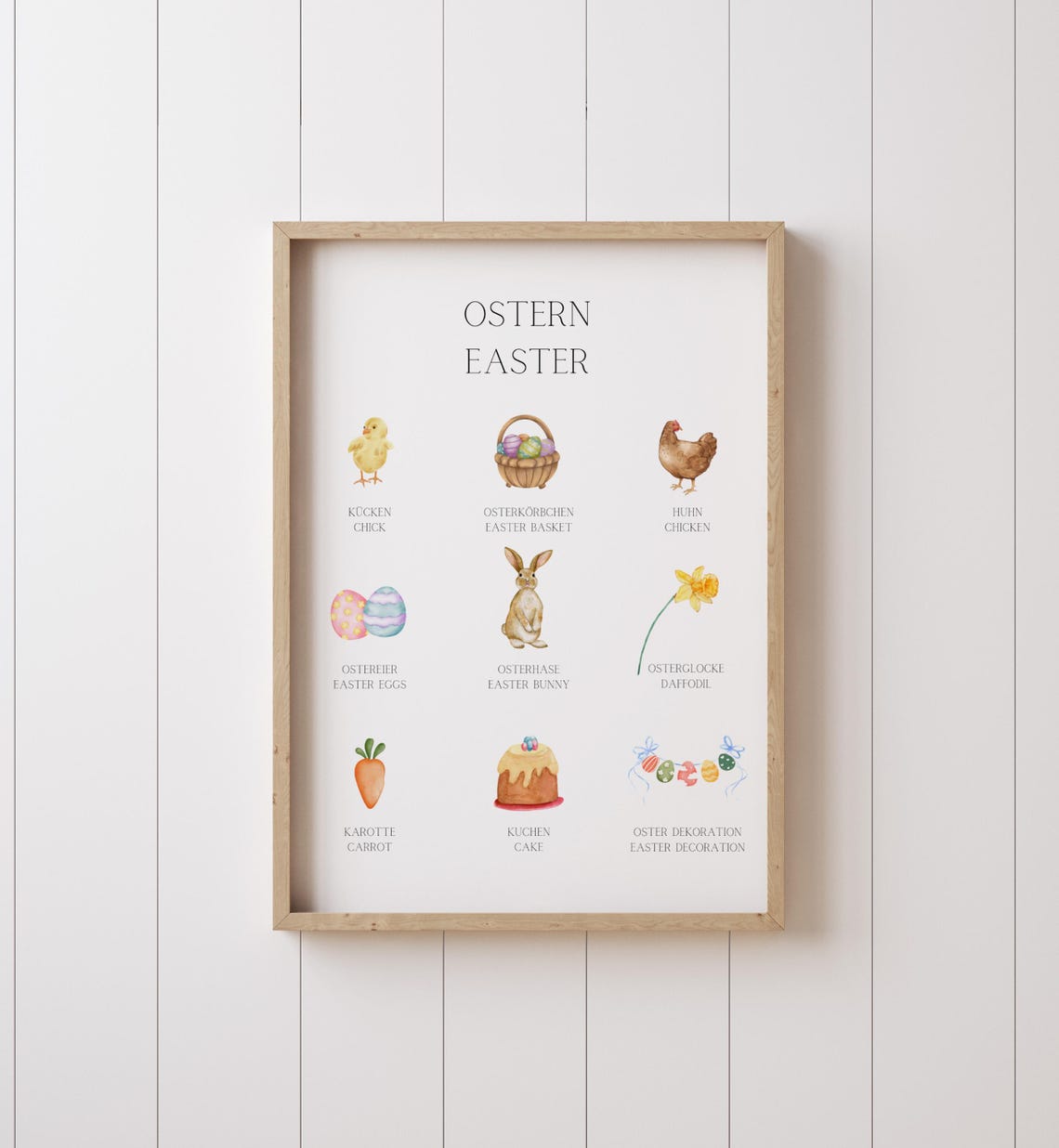 Bilingual Easter Poster, German and English Vocabulary (PDF Download ...