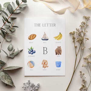 Educational Poster Letter B English PDF Download, Print at Home, A4 ...
