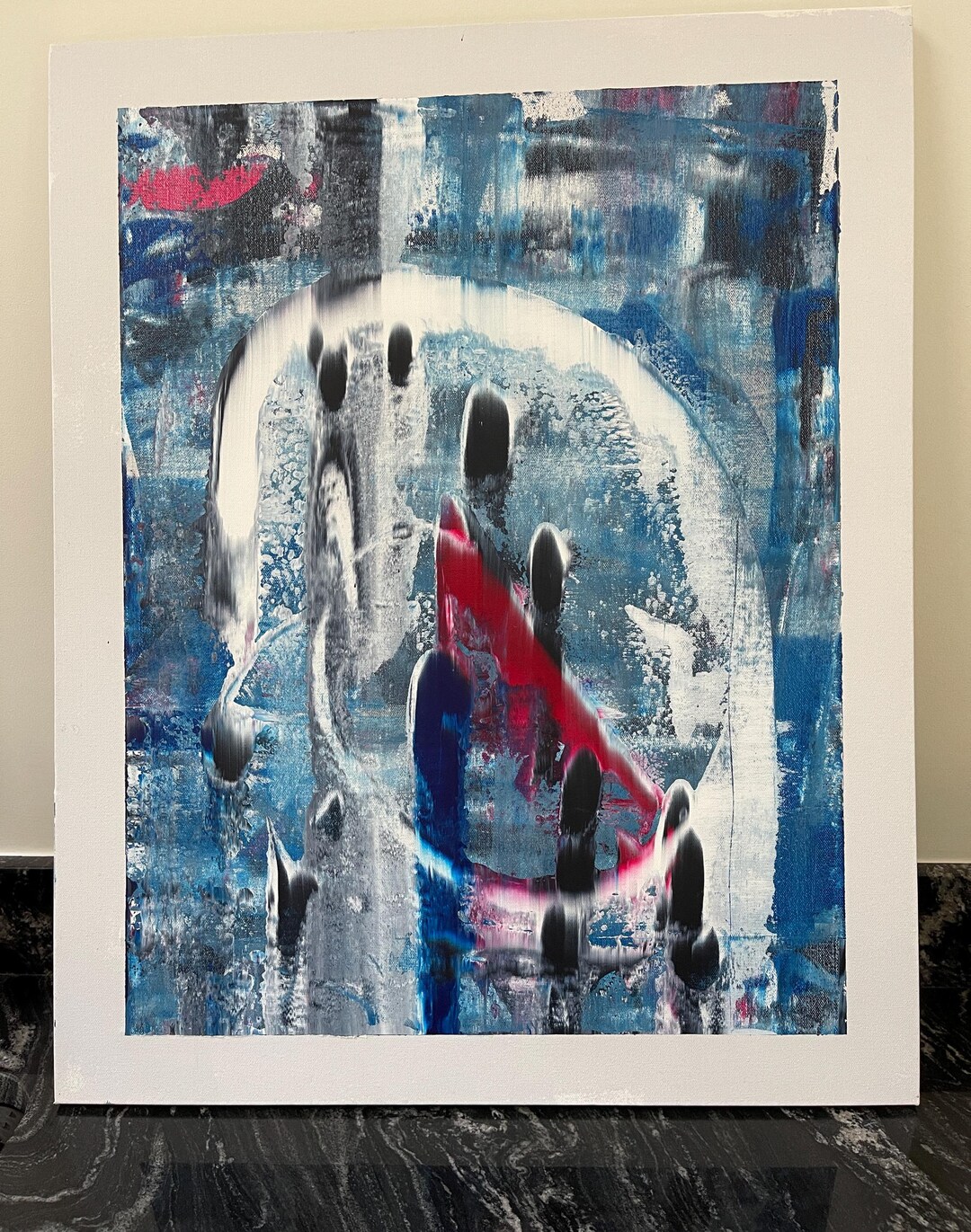 Abstract Painting - "the Border" - Etsy