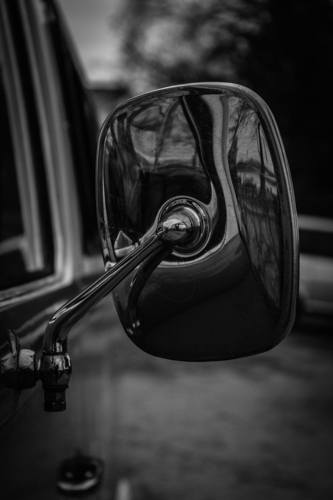 VW Bus Mirror, Black White, Wall Art, Photography, Poster, Photo Print ...