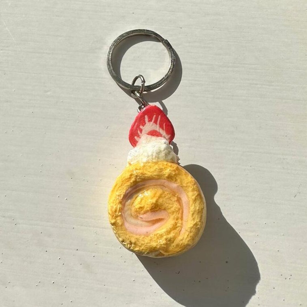 Air Dry Clay Swiss Roll Keychain *b-grade - Etsy