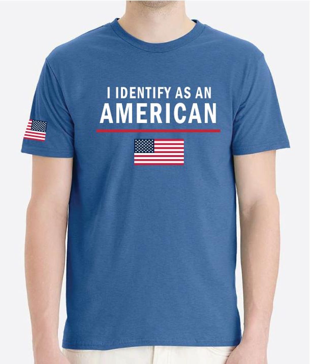 American Flag, I Identify as an American T-shirt - Etsy