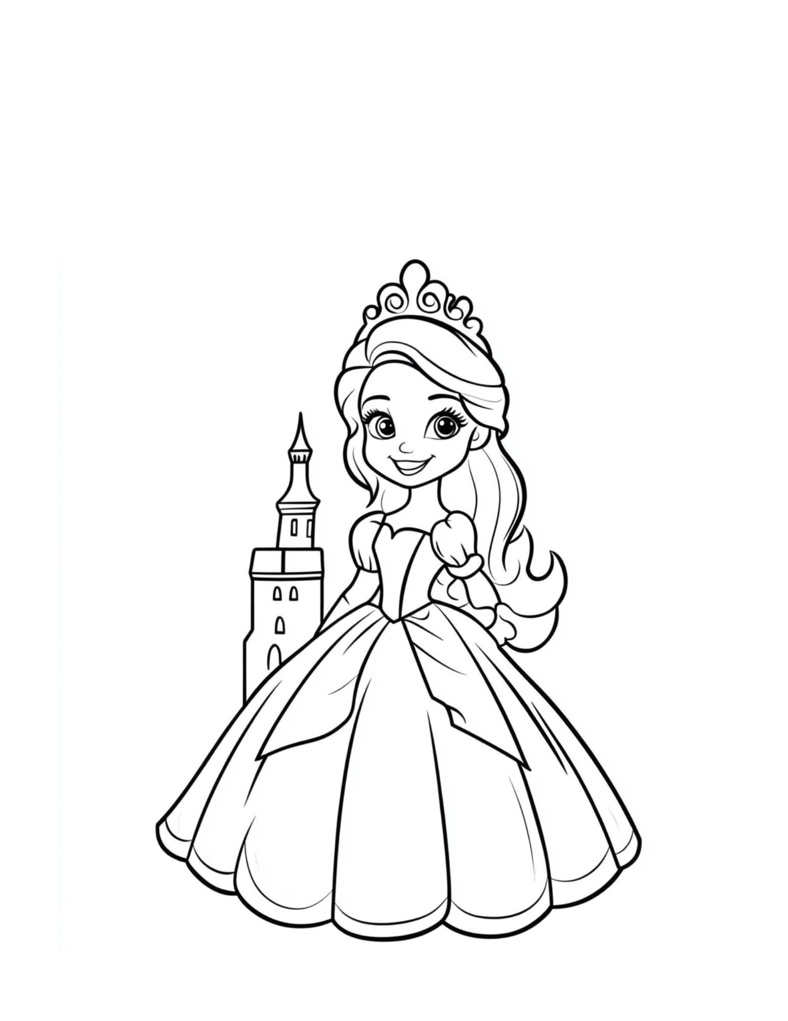 Princess and Fairies Custom Coloring Book for Kids, Personalized Kids ...