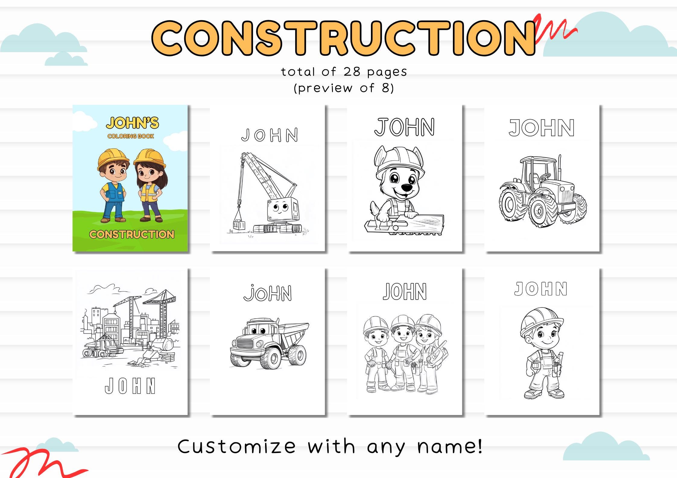 Personalized Kids Coloring Book: Custom Name Activity (digital Download ...