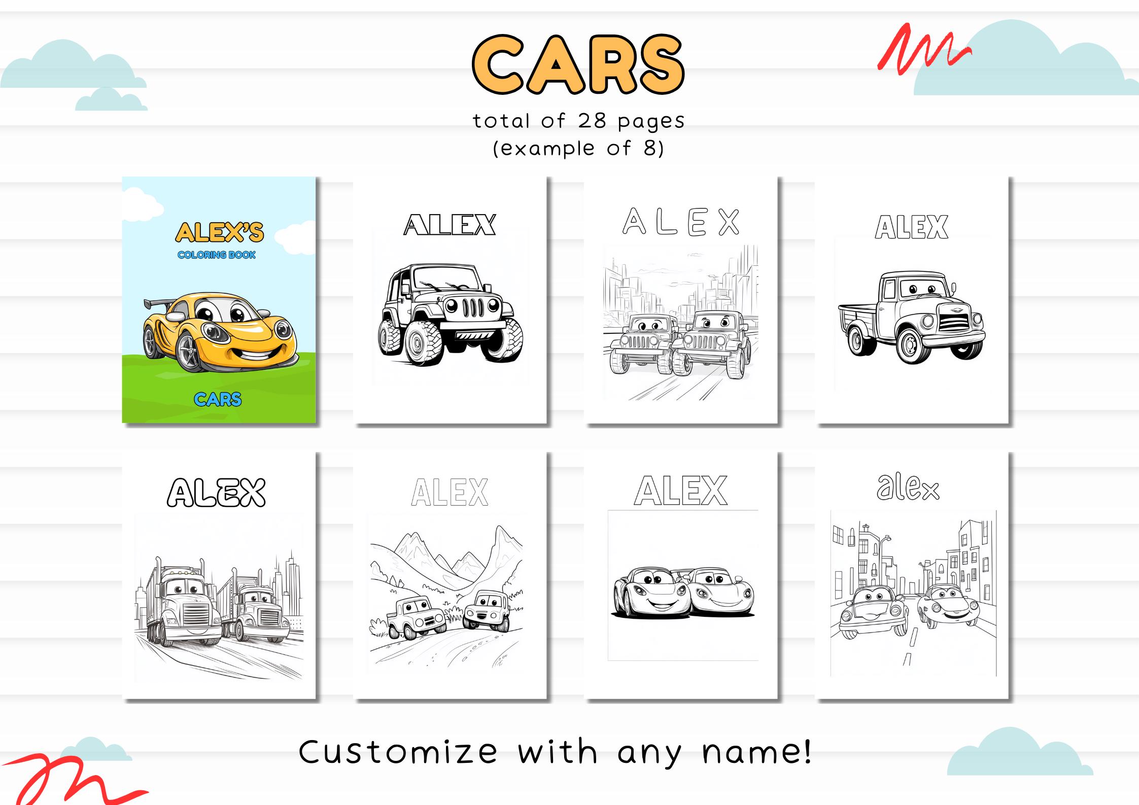 Personalized Kids Coloring Book: Custom Name Activity (digital Download ...