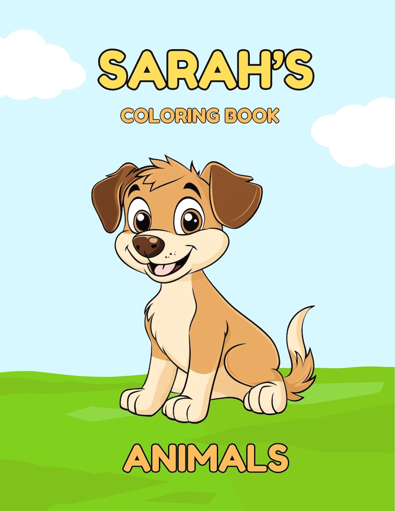 Personalized Kids Coloring Book: Custom Name Activity (digital Download ...
