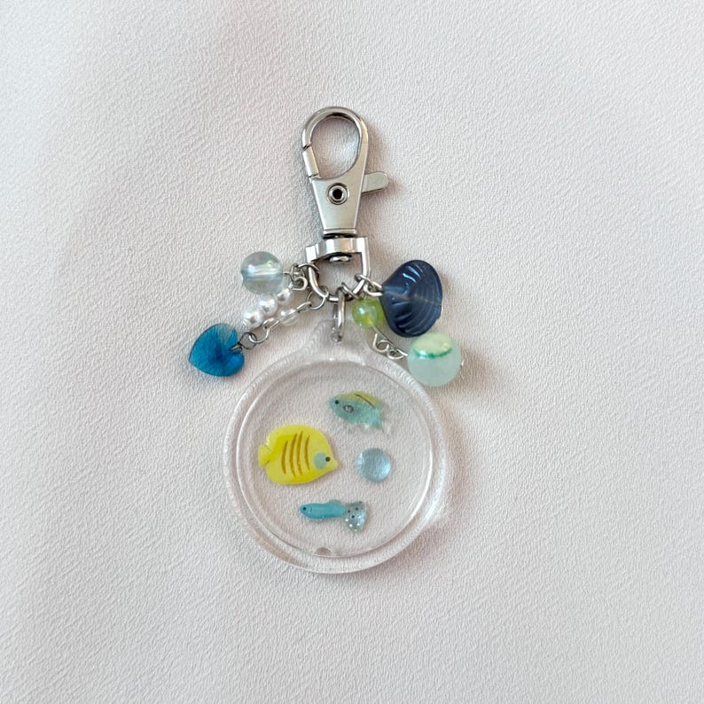 Marine Animal Keychain | Fish Bag Charms, Dangle Keychains, Ocean ...