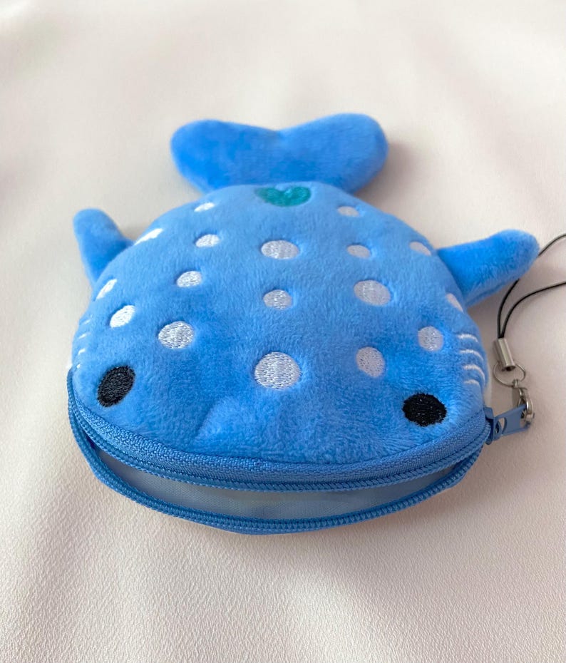 Blue Whale Shark Coin Pouch | Bag Accessory, Keychain, Trinket Pouch ...