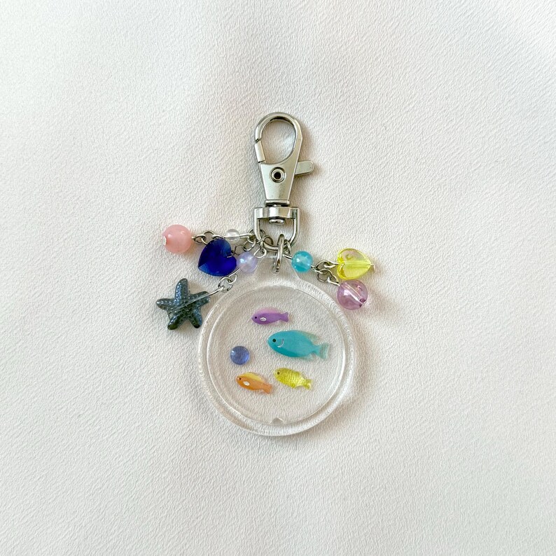 Marine Animal Keychain | Fish Bag Charms, Dangle Keychains, Ocean ...