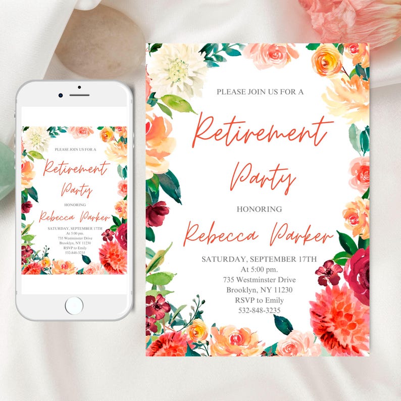 Editable Retirement Party Invitation, Retirement Invite, Retirement ...