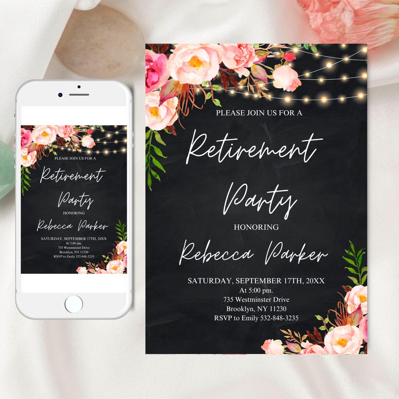 Editable Retirement Party Invitation, Retirement Invite, Retirement ...