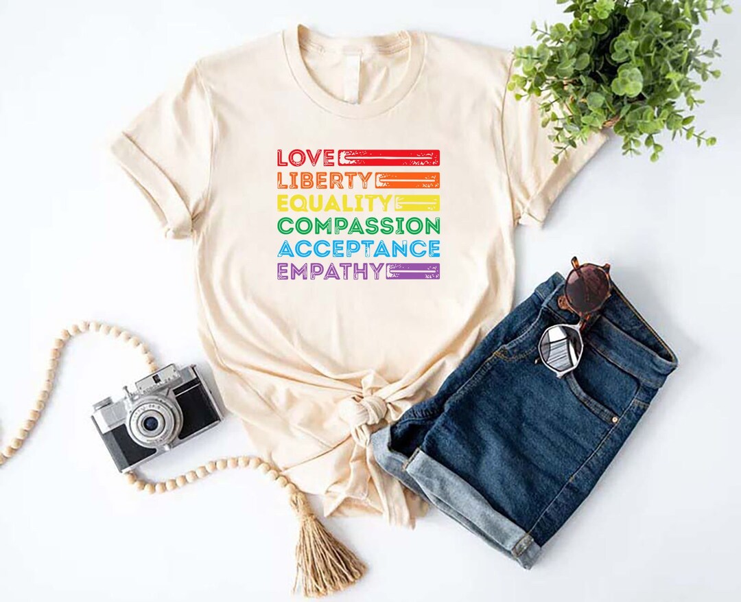 Equal Rights Shirt, Love Liberty Equality Human Rights Social Justice ...