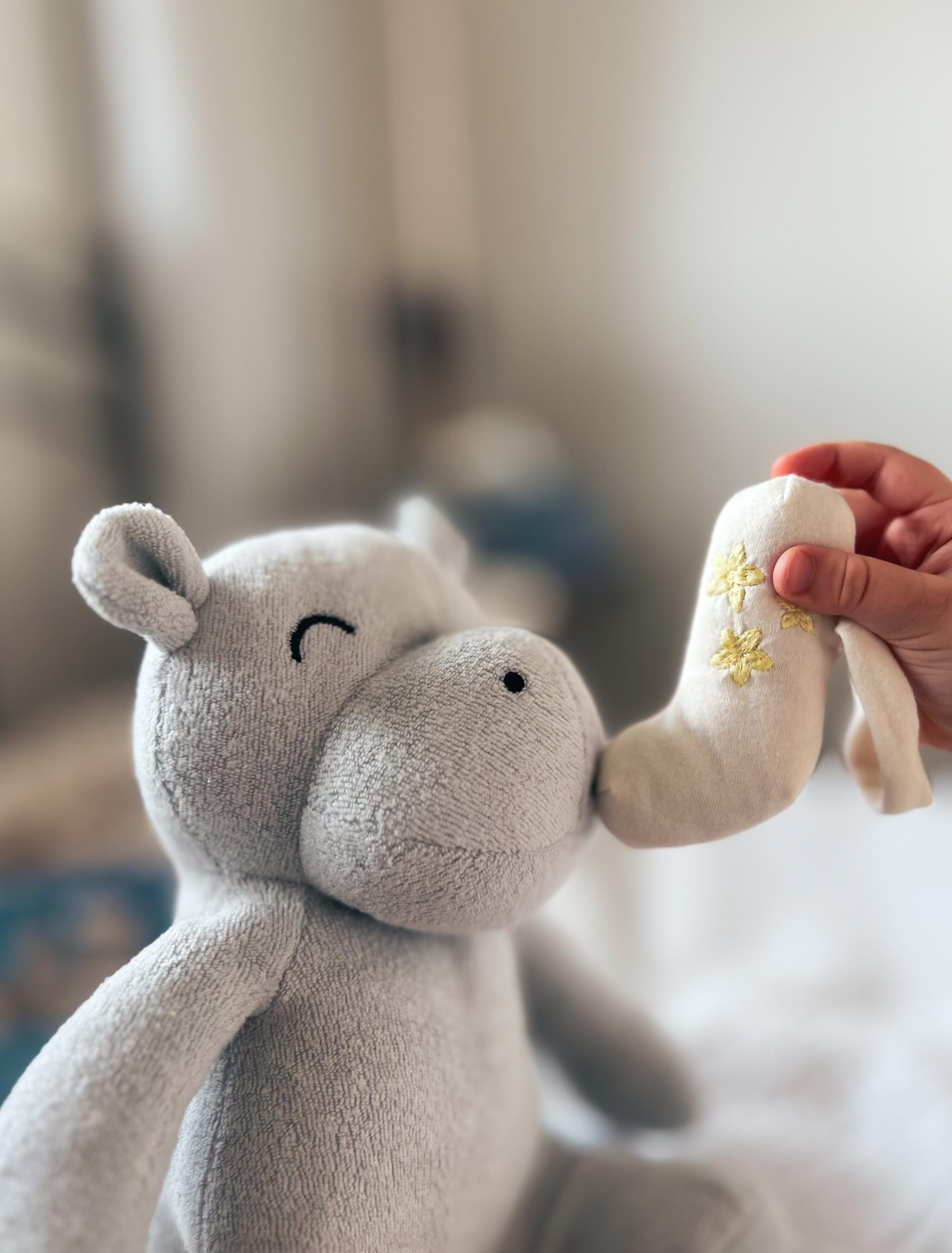 Organic Stuffed Animal Hippo Toy With Asthma Inhaler & Book Gift Set - Etsy