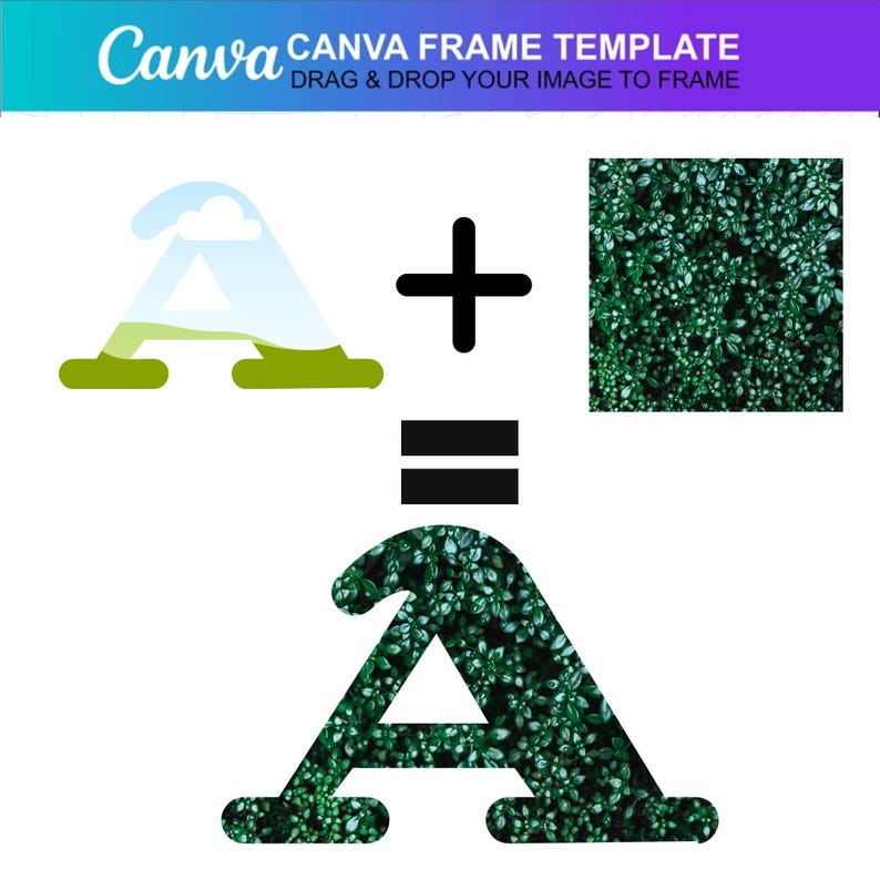 Custom Alphabet Canva Frame Template, Editable Letter Frames for DIY ...