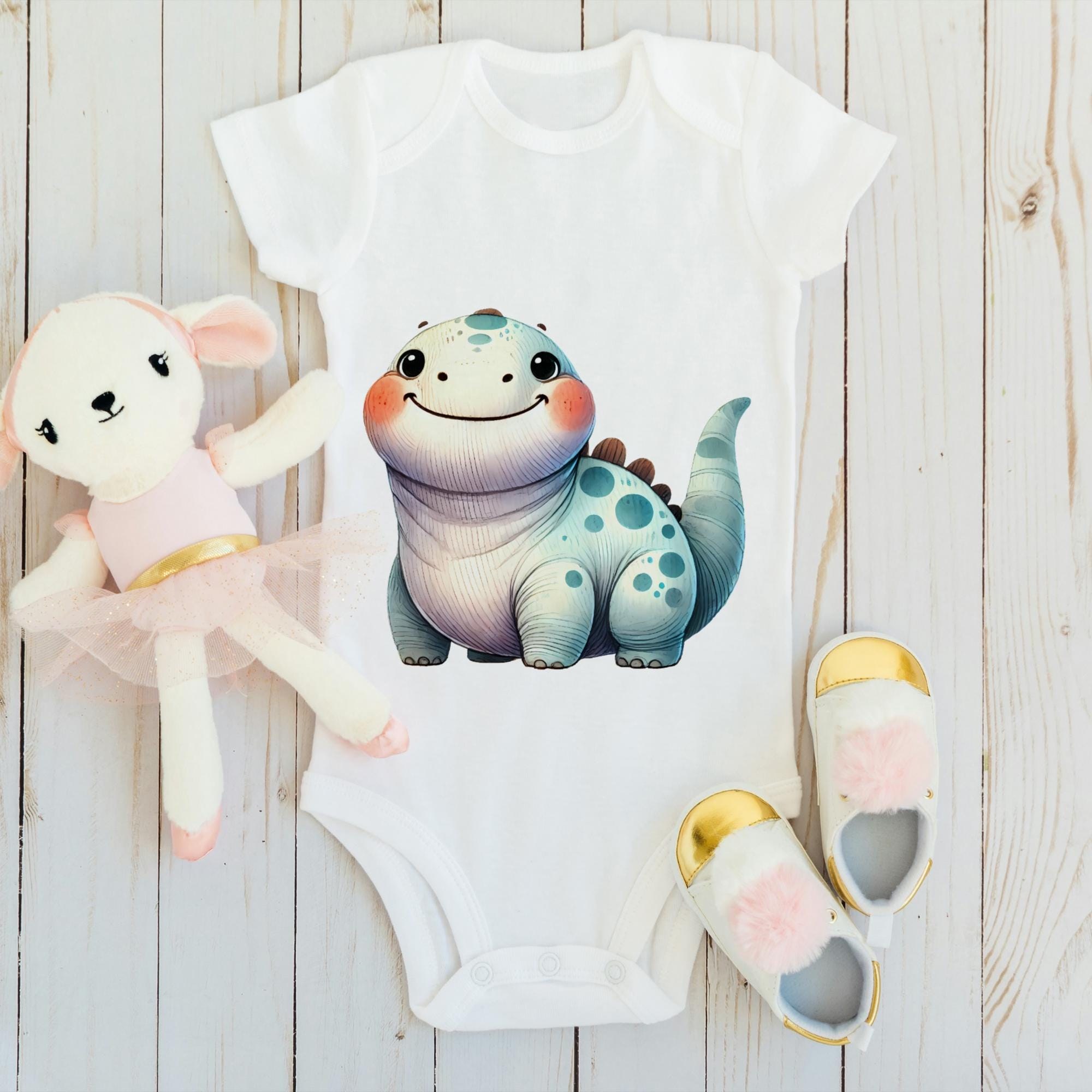 Watercolor Dinosaur Clipart Collection - Cute Prehistoric Animal ...