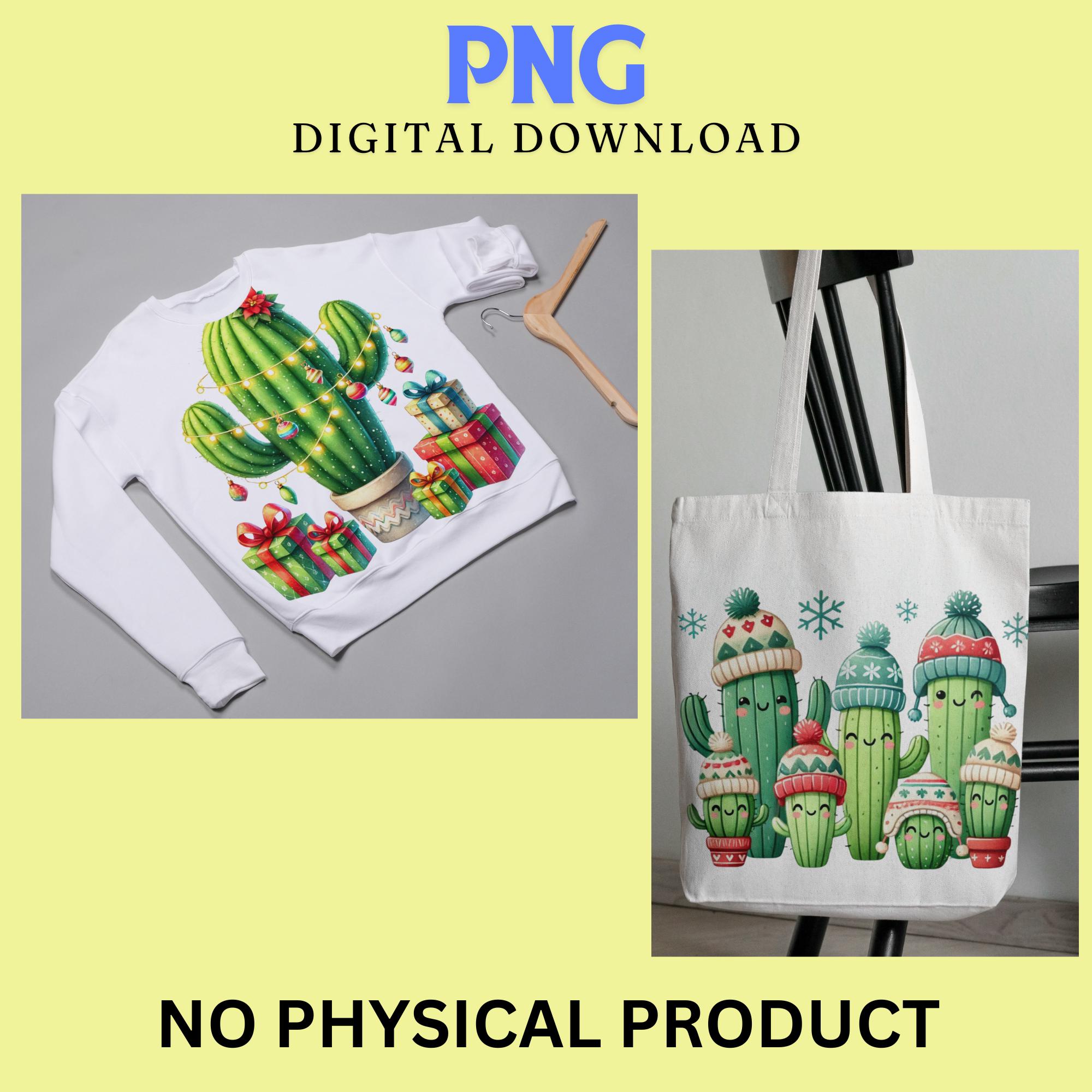 Christmas Cactus Clipart Set: Holiday Succulents PNG (digital Download ...