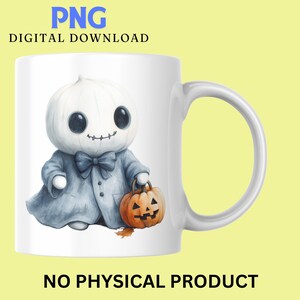Cute Halloween Ghost Clipart Set, Kawaii Ghost PNG Bundle, Spooky Bat ...