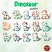 Watercolor Dinosaur Clipart Collection - Cute Prehistoric Animal ...