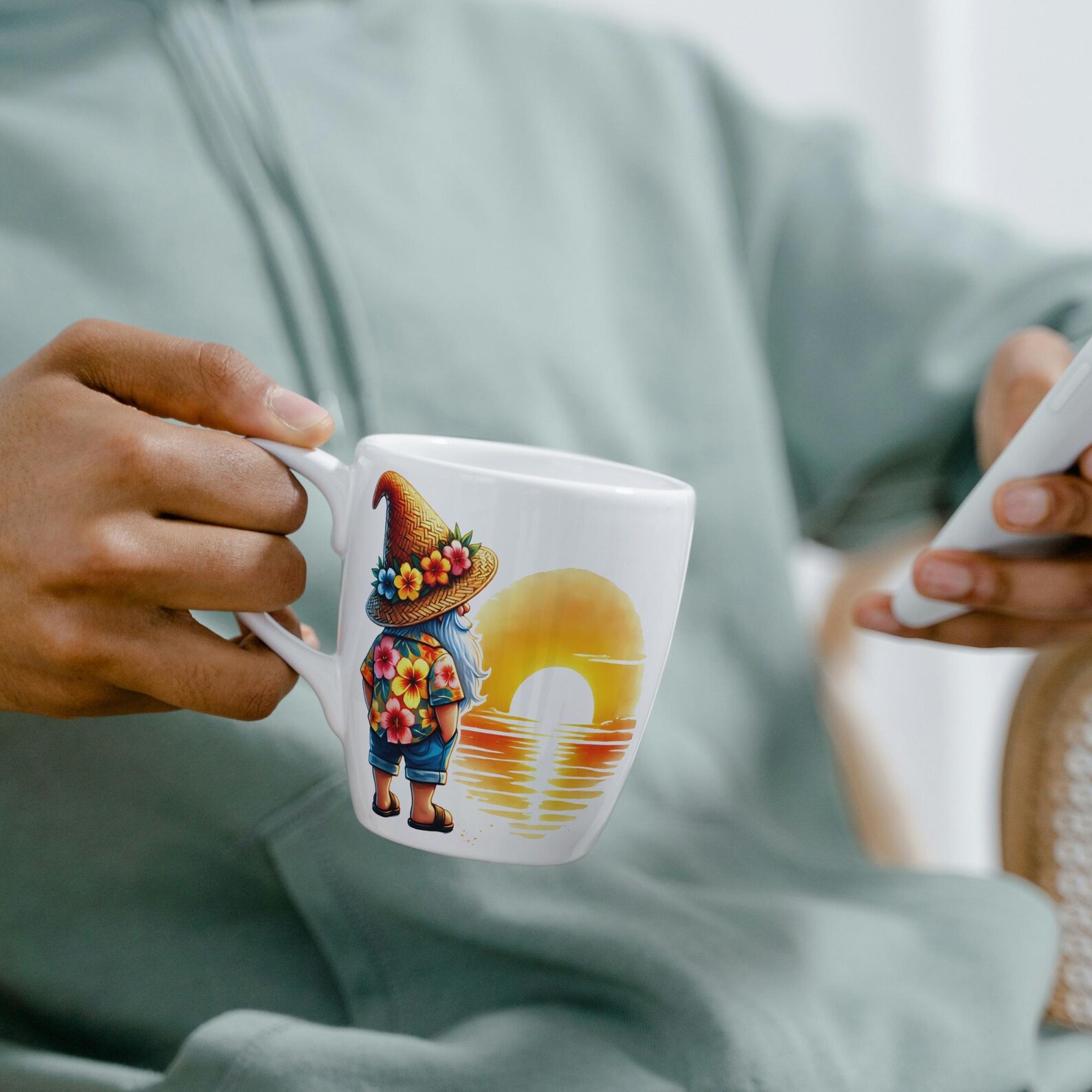 Watercolor Summer Beach Gnome Clipart Bundle, Tropical Vacation Gnome ...