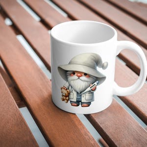 Watercolor Charming Doctor Gnome Clipart Bundle - Cute Medical Gnome ...