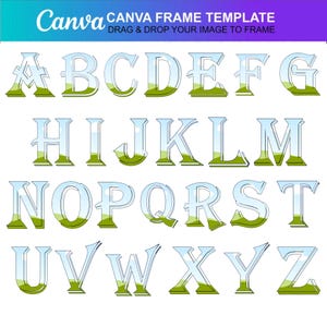 Custom Alphabet Canva Frame Template, Editable Letter Frames for DIY ...