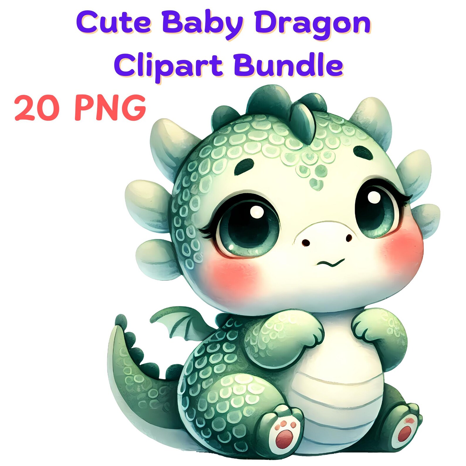 Watercolor Baby Dragon Clipart Bundle, Fantasy Illustrations (PNG) - Etsy