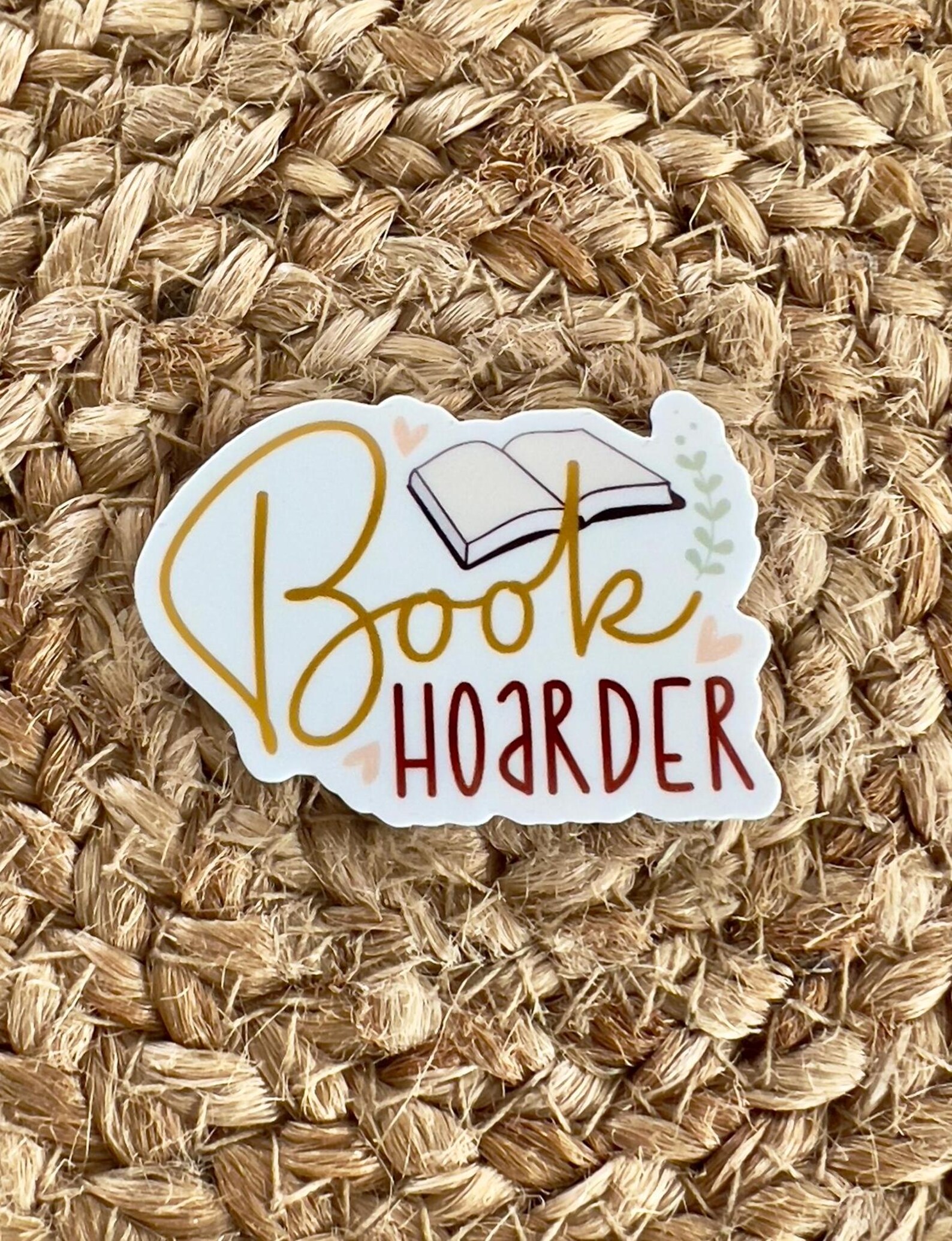 Book Hoarder Glossy Vinyl Sticker, Water Resistant, Laptop Sticker ...
