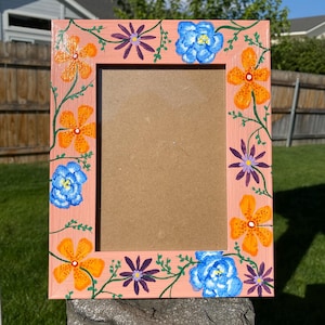 Pink Floral Frame - Etsy