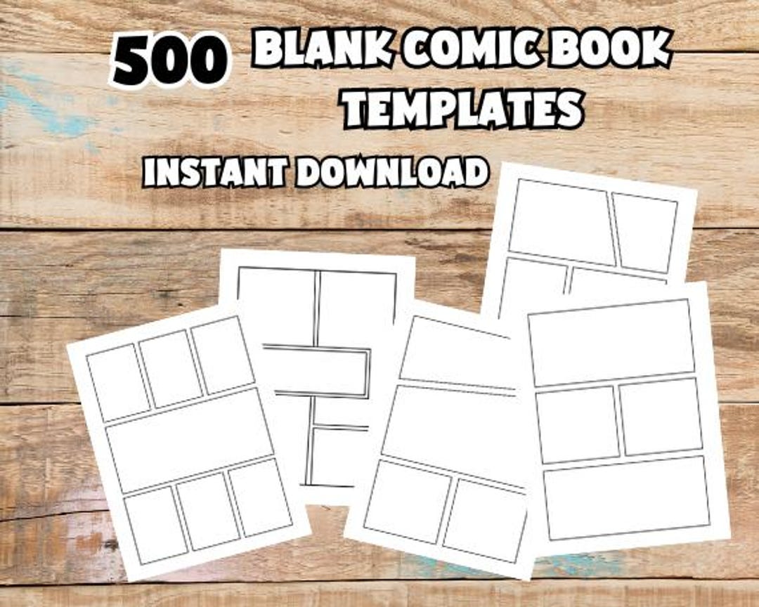 500 Mega Bundle Blank Comic Book Pages | Manga Panels | Blank Comic ...