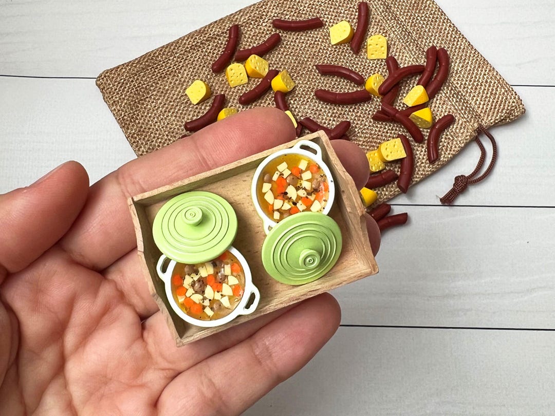 Miniature Soup 1:12 Miniature Food Doll Miniature Soup Pot Miniature ...