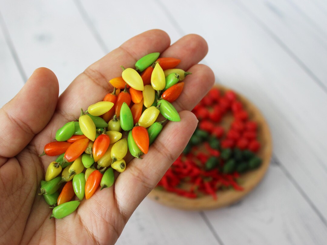 Miniature Pepper Green Orange Yellow 1:12 Miniature Vegetables ...