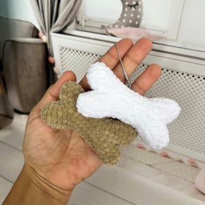 CROCHET PATTERN Bone Toy Keychain Bone Halloween Decor Amigurumi ...