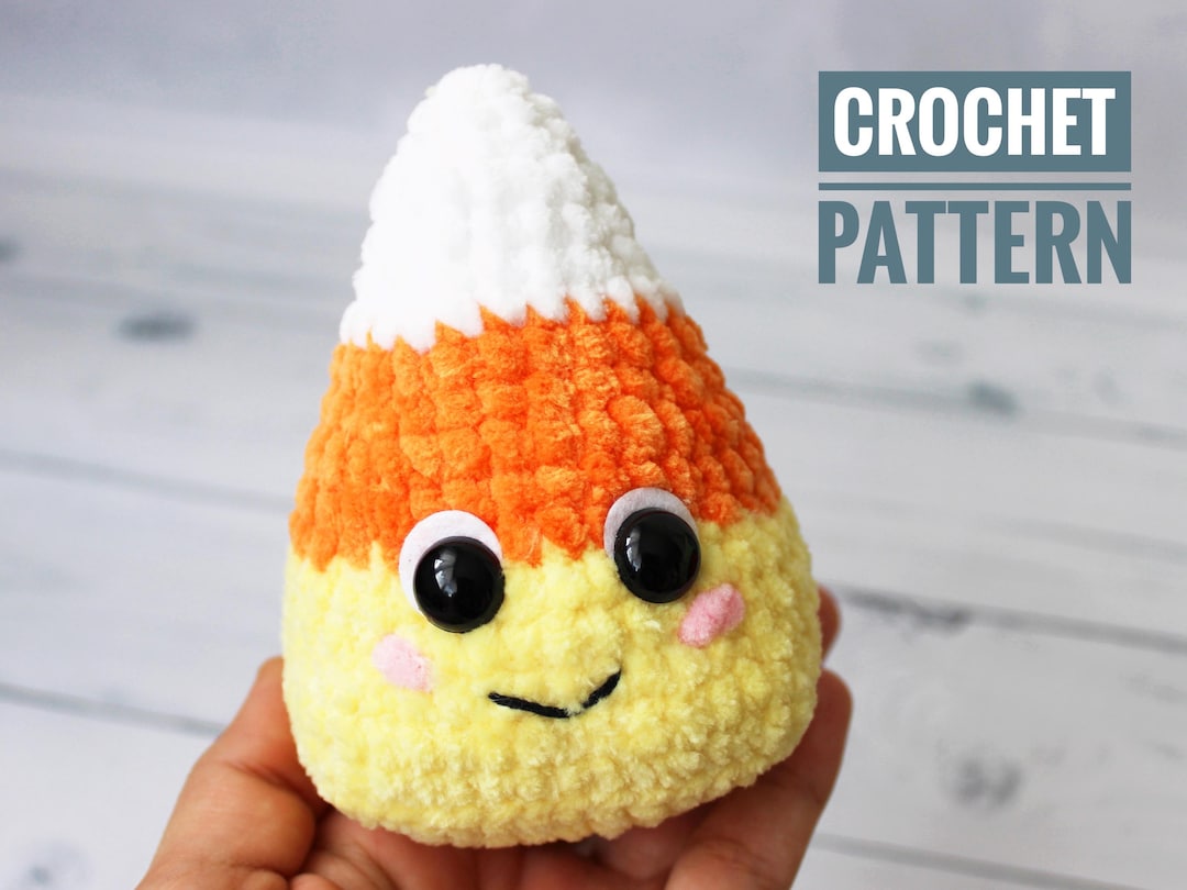 CROCHET PATTERN Candy Corn Toy Halloween Decor Amigurumi Tutorial PDF ...