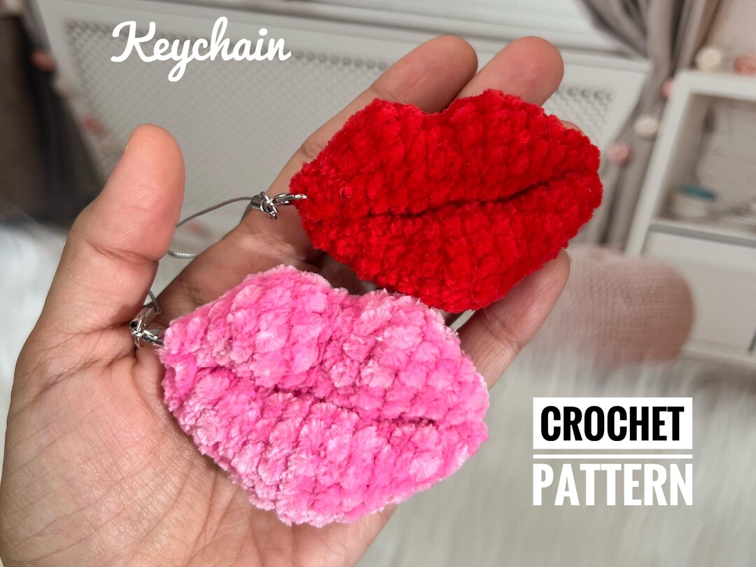 CROCHET PATTERN Lips Toy Keychain Lips Amigurumi Tutorial PDF File - Etsy