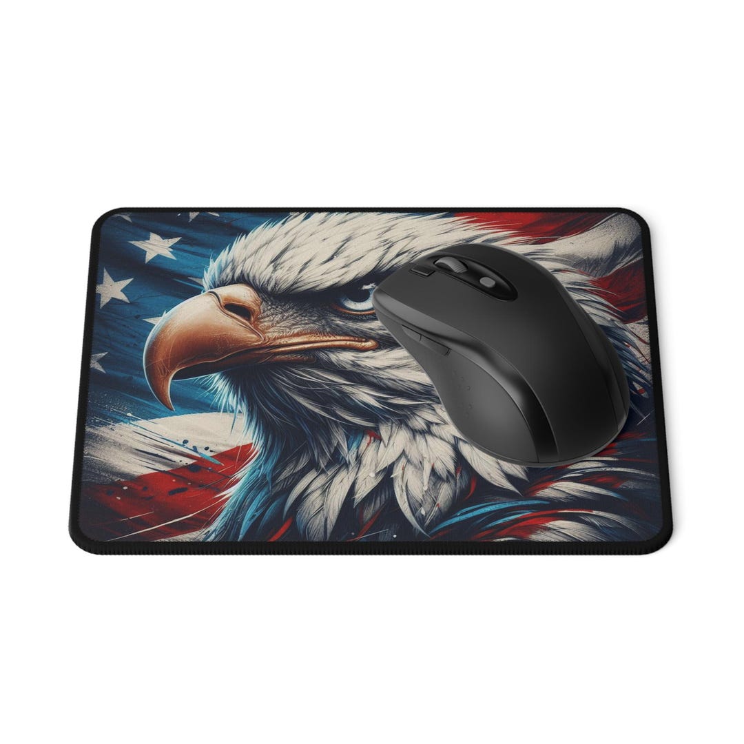 Patriotic Bald Eagle Mouse Pad - Etsy