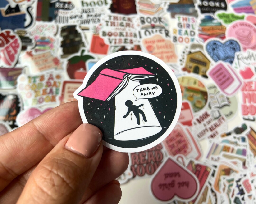 Set of Random 20 Stickers for Book Lovers | I Love Reading Stickers for ...