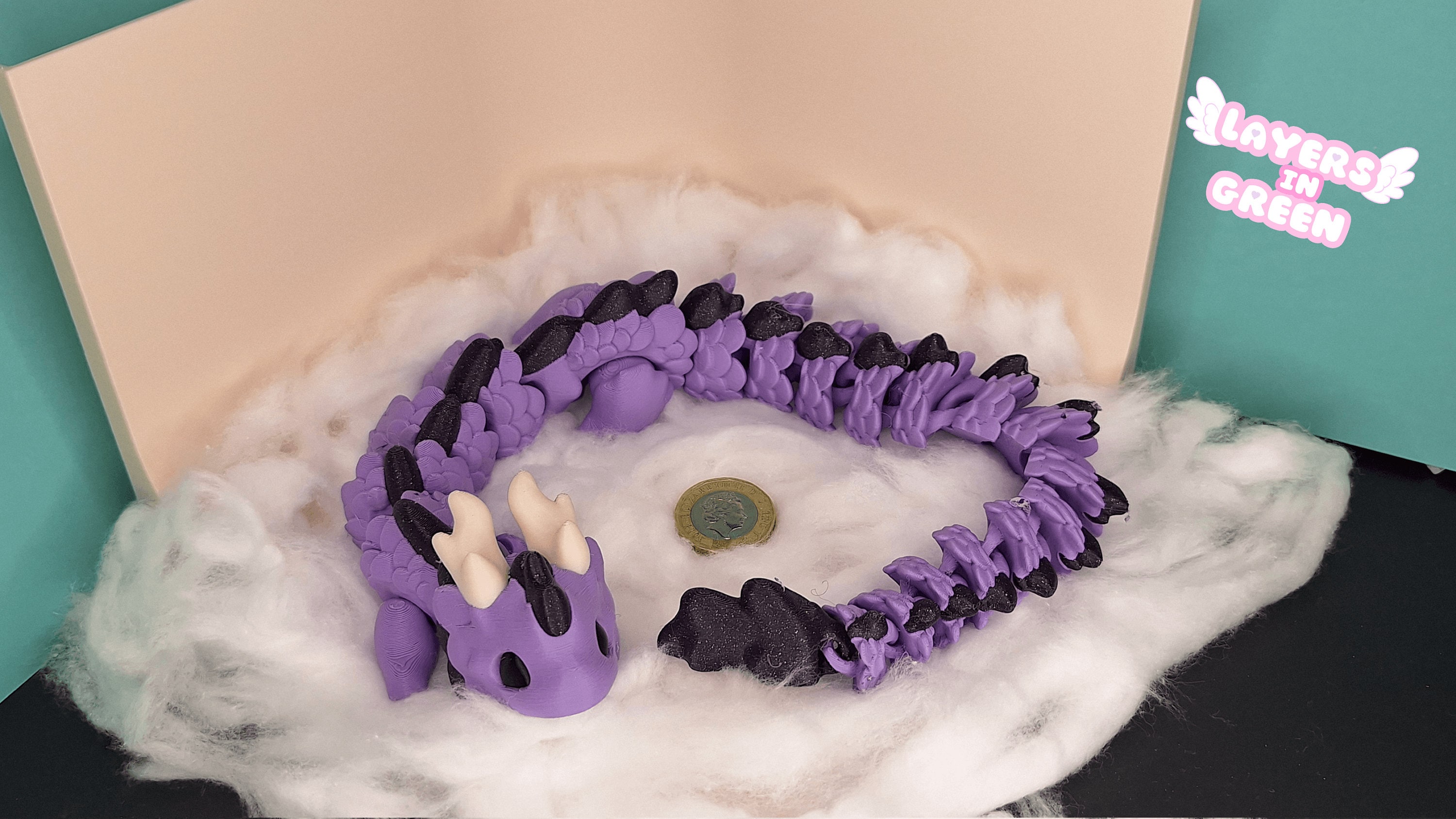 3D Printed Cute Dragon Fidget Toy Seomaxing Segment, Fidget, Cute ...