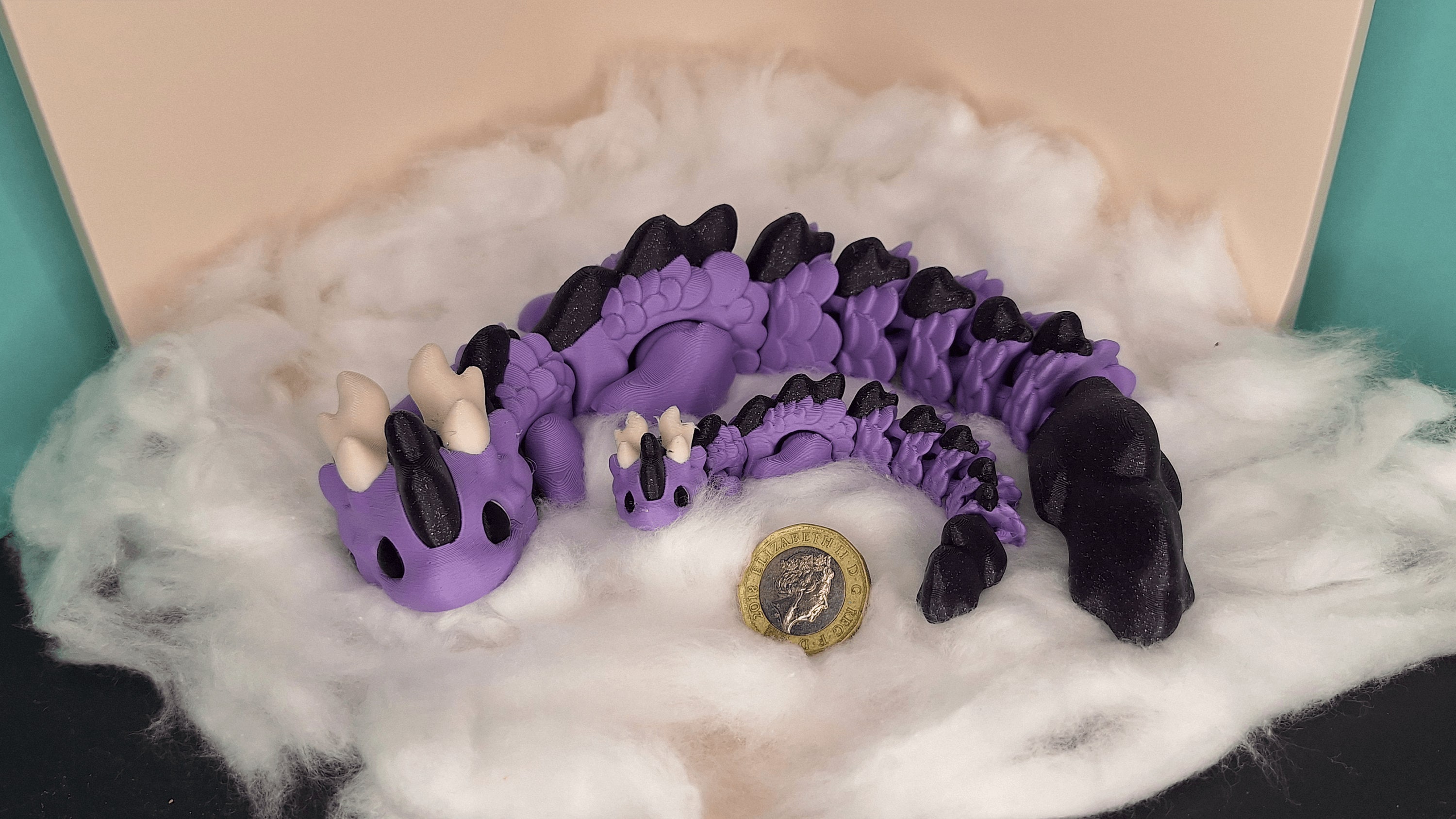 3D Printed Cute Dragon Fidget Toy Seomaxing Segment, Fidget, Cute ...