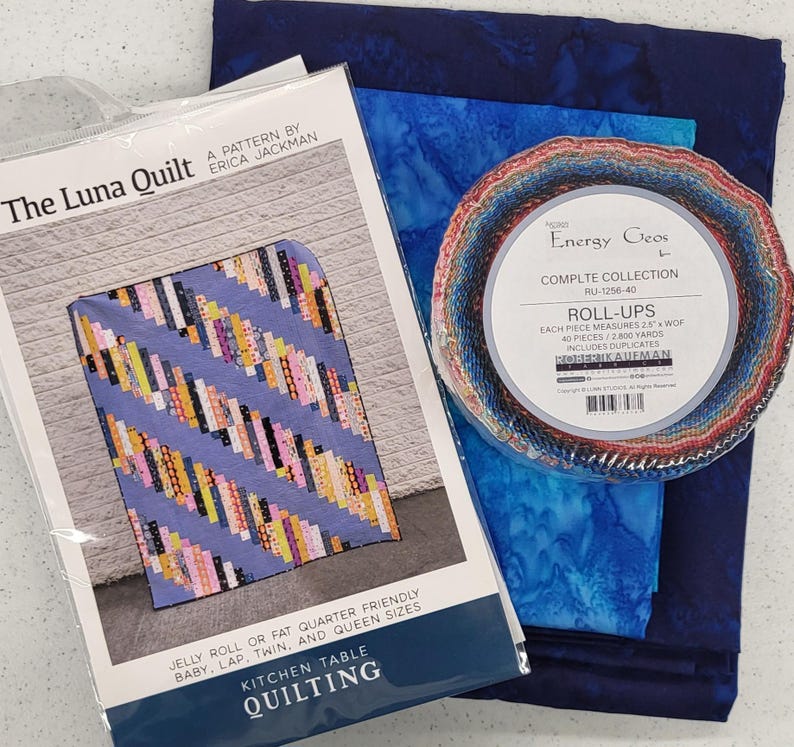The Luna Quilt Kit 60" X 72" in Energy Geos Batiks From Robert Kaufman ...