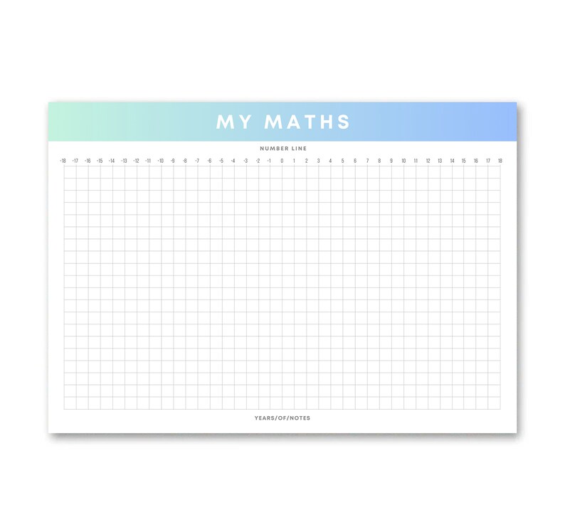 Math Squared Graph Paper, Grid Paper Graph Printable, Primary School ...