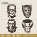 Classic Horror Monster SVG Bundle: Dracula, Frankenstein (digital Files ...